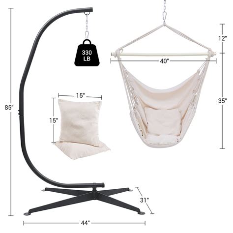 Ohuhu Swing Chair Hammock Chair With Solid Steel C Stand Hanging Swing Chair Stand With Floor