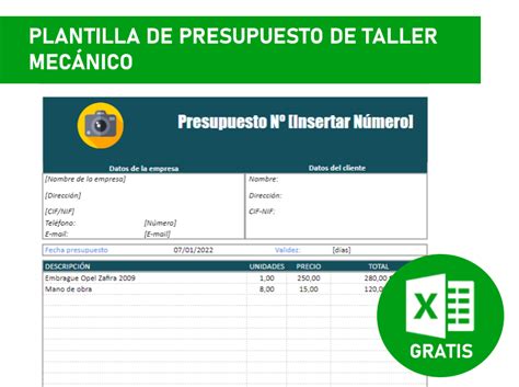 Total 91 Imagen Modelo De Presupuesto De Taller Mecanico Abzlocal Mx