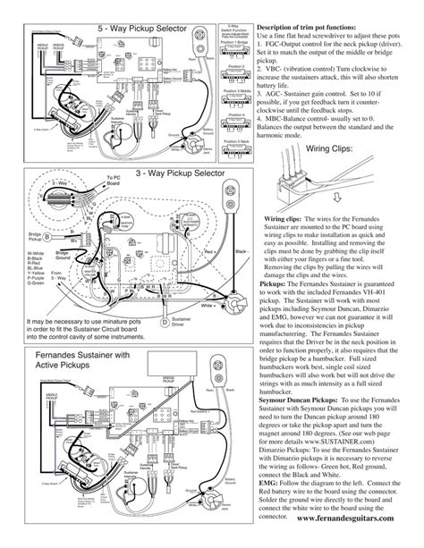 Active Bass Pickup Wiring Diagram