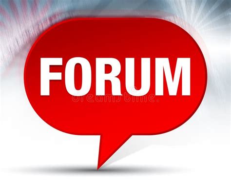 Forum Red Bubble Background Stock Illustration Illustration Of