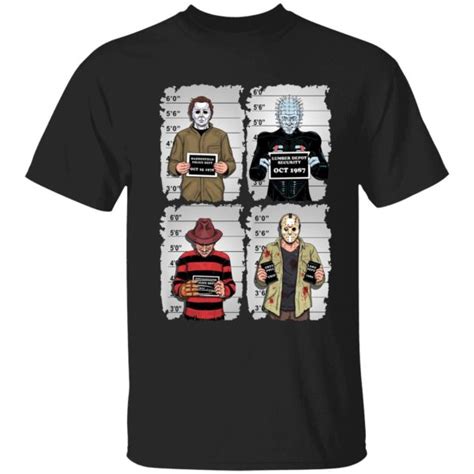 Michael Myers Freddy Krueger Jason Voorhees Pinhead Horror Mugshot