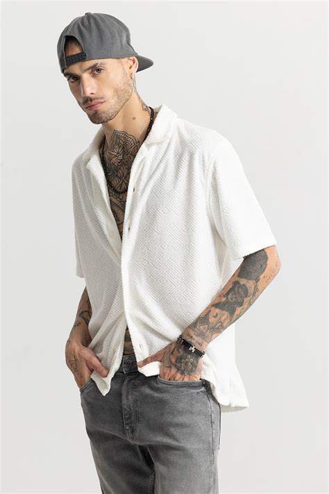 Buy Mens Terence White Shirt Online Snitch