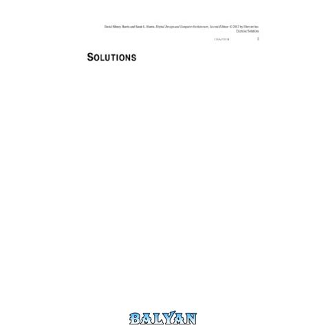 دانلود کتاب Digital Design And Computer Architecture Exercise