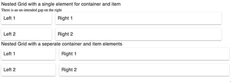 Nested Grid Items That Are Also Containers Dont Stretch To Full Width If Nested Vertically