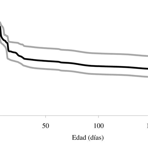 Kaplan Meier Survival Function Black Line And Bootstrap Interval Bounds Download Scientific