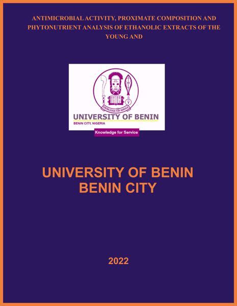 Antimicrobial Activity Proximate Composition And Phytonutrient Analysis Best Bookstore In