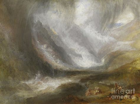 Valley Of Aosta Snowstorm Avalanche And Thunderstorm By Turner