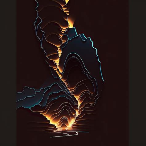Premium Ai Image Ai Generated Illustration Abstract Lightning Landscape