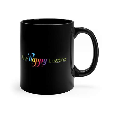 software quality assurance black mug the happy tester etsy