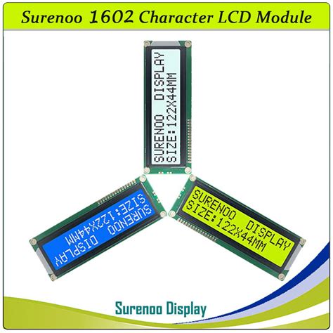 surenoo 1602 character lcd module display panel screen