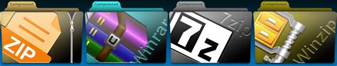Windows Compression Storage Folders Icon Set By DarkKnight On DeviantArt