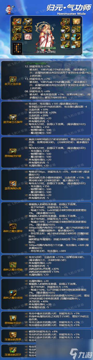 Dnf男气功神界版本毕业装备推荐dnf手游九游手机游戏
