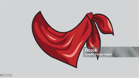 카우보이 두건 와일드 웨스트 아이콘 그래픽 고립 된 벡터 일러스트 레이 션 두건에 대한 스톡 벡터 아트 및 기타 이미지 두건 빨강 네커치프 Istock