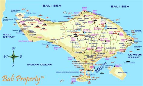 Bali Weather Forecast And Bali Map Info Bali Island Street Map Detail