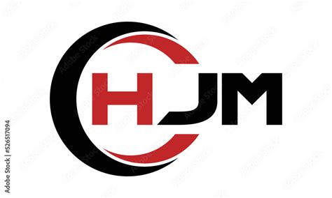 Hjm Three Letter Swoosh Logo Design Vector Template Monogram Logo