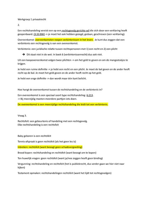 Werkgroep 1 Privaatrecht Werkgroep 1 Privaatrecht Een Rechtshandeling
