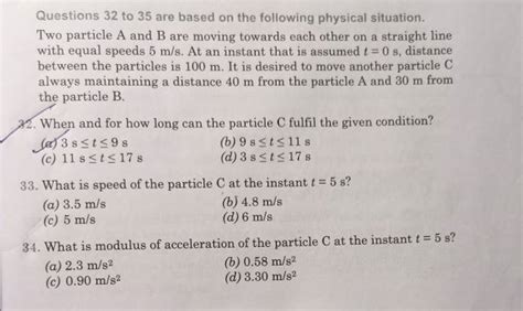 What Is Modulus Of Acceleration Of The Particle C At The Instant T5 S