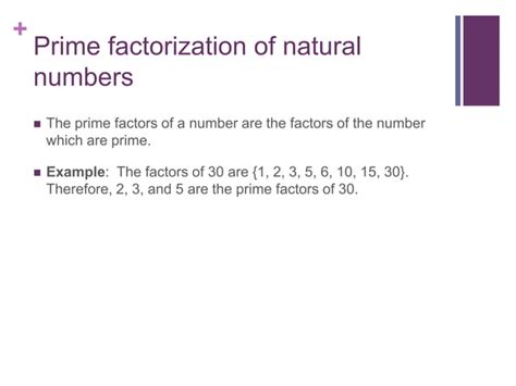Prime Numbers And Factorization Ppt