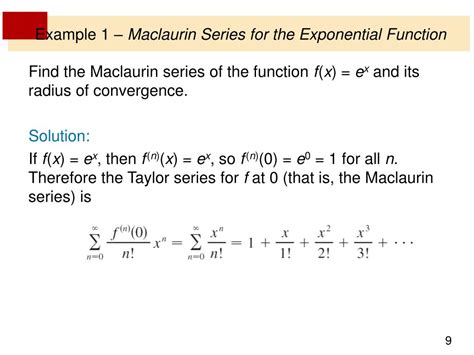 Ppt Understanding Taylor And Maclaurin Series In Infinite Sequences