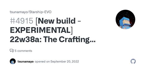 New Build Experimental 22w38a The Crafting Update · Issue 4915
