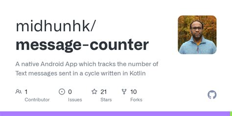 Github Midhunhkmessage Counter A Native Android App Which Tracks The Number Of Text Messages