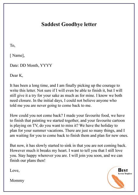 How To Write A Good Goodbye Letter Allard Author