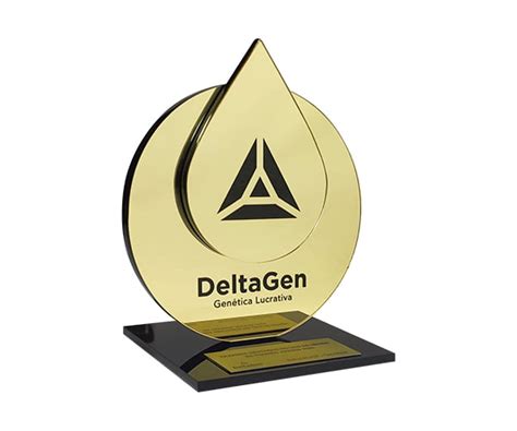 Troféu corporativo de acrílico espelhado Anholeto