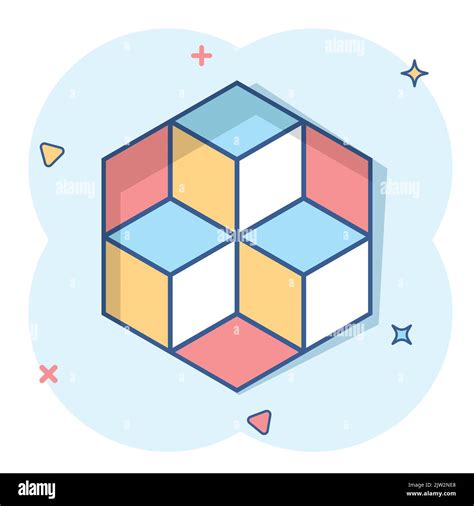 vector cartoon blockchain technology icon in comic style cryptography