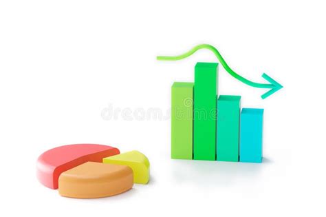 Business Concept Three Dimensional Graph And Charts Stock Illustration