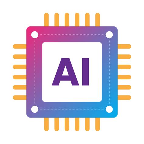 A Computer Processor Chip Icon With AI Isolated On Transparent Background PNG