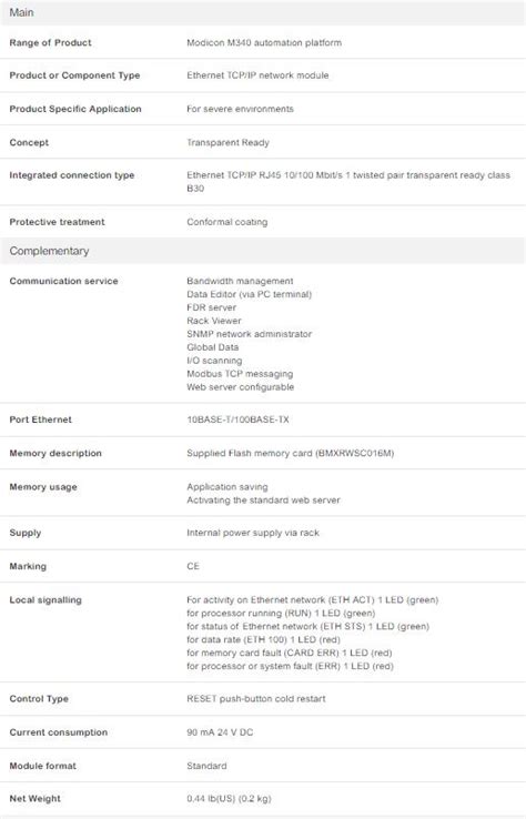 Original Schneider Bmxnoe0100h Ethernet Tcp Ip Network Module