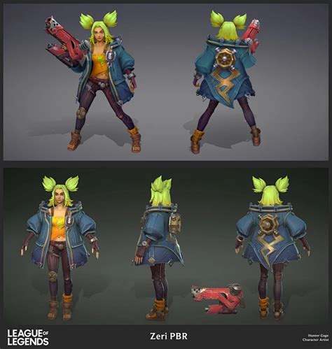 祖安花火 泽丽（3d建模）——art拳头riot 角色设计师：hunter Gage 花瓣网