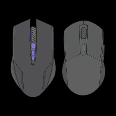 set of coloring computer mouse outline drawing vector computer mouse