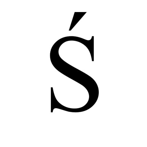 Ś Latin Capital Letter S With Acute Times New Roman Regular