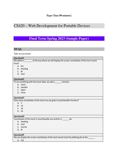Cs420 Sample Paper Final Pdf Cursor User Interface World Wide Web