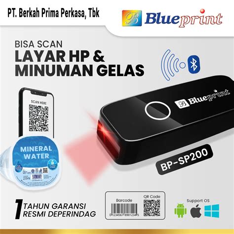 Jual Mini Barcode Scanner Portbale 2d Sp200 Blueprint Usb Bluetooth