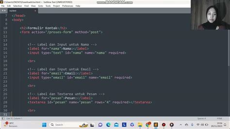 how to create an html contact form in sublime text software youtube