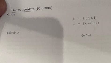 solved bonus problem 10 points given
