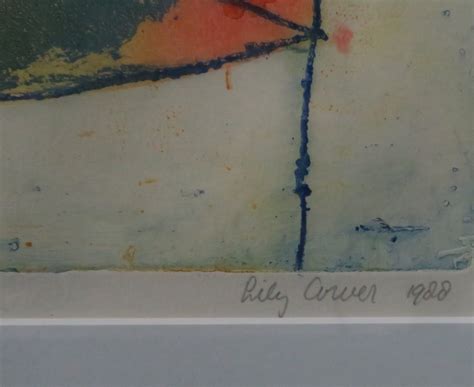 Lily Corver Lily Corver Ets En Aquatint Zonder Titel Ingelijst