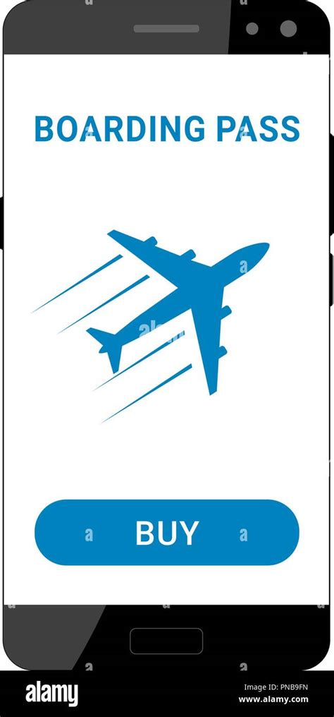 Boarding Pass On Smartphone Stock Vector Image Art Alamy