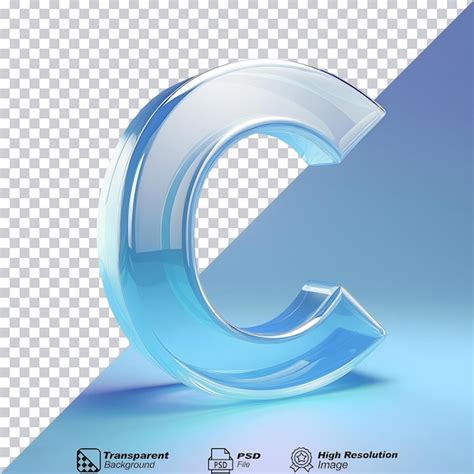 C Glass Isolated On Transparent Background Premium AI Generated PSD