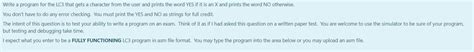 Write A Program For The Lc3 That Gets A Character