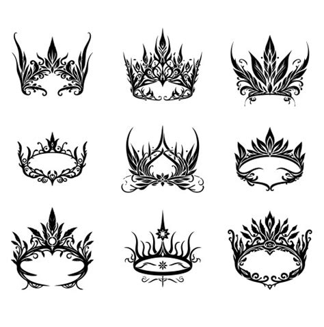 Elegant Classic Crowns Royalty Free Vector Image