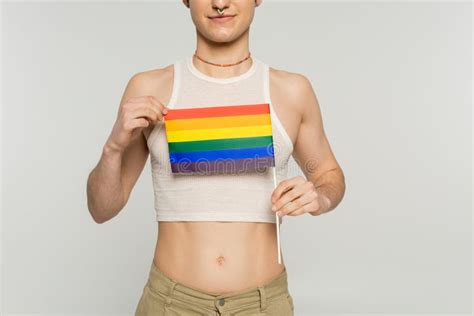 Partial View Of Young Pangender Model Stock Image Image Of Pride