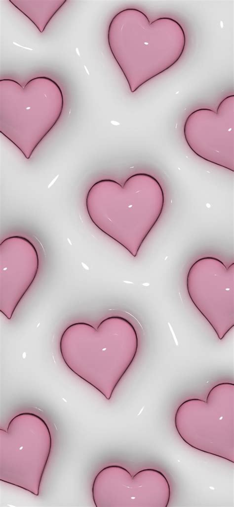 Wallpaper Heart Pink And White In 2023 Heart Iphone Wallpaper Pink