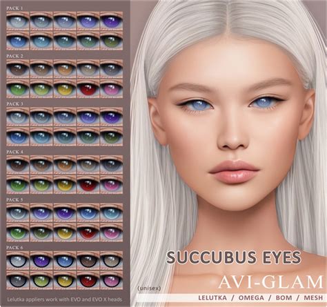 Second Life Marketplace Ag Succubus Eyes Fatpack