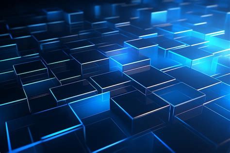 Premium Photo Tech Innovation Abstract Blue Gradient Geometric Shape