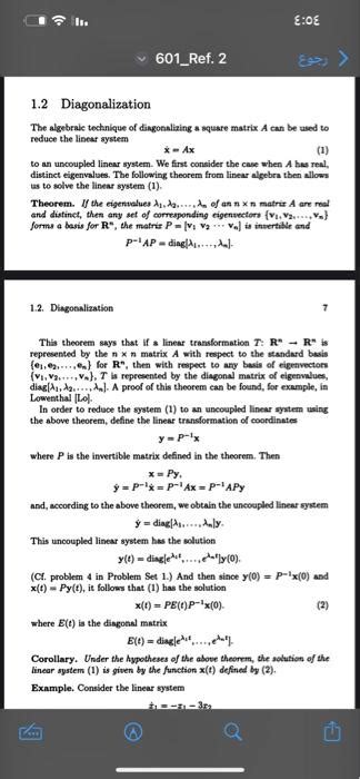 Solved Find The Eigenvalues And Eigenvectors For The Chegg