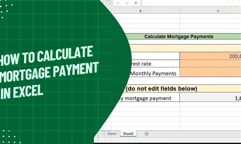 Mastering Mortgage Math How To Calculate Mortgage Payment In Excel Earn And Excel