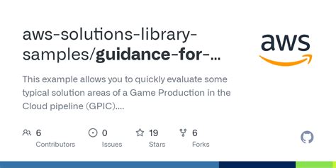 Github Aws Solutions Library Samples Guidance For Game Production